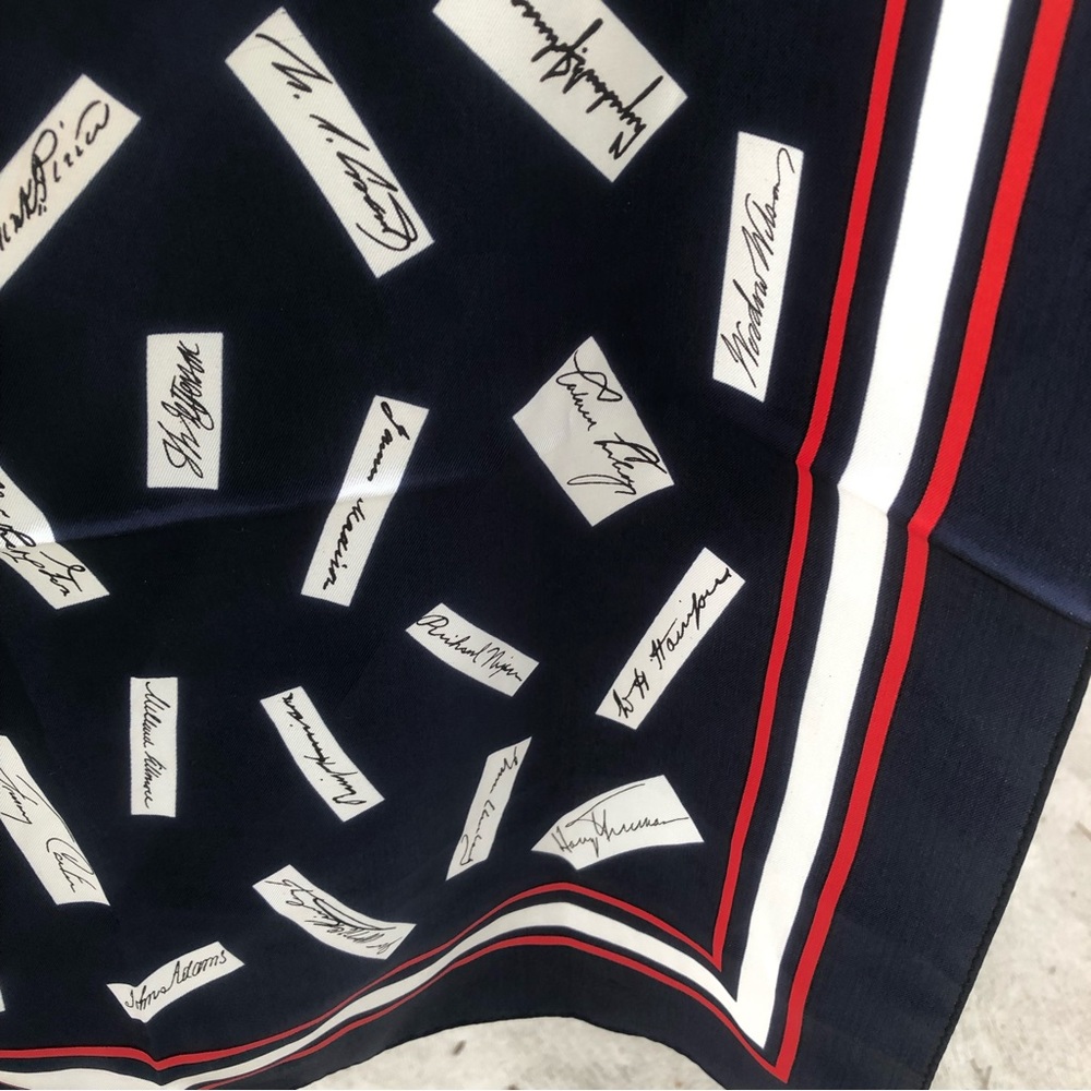 Presidents Vintage Scarf W/Signatures - Gem